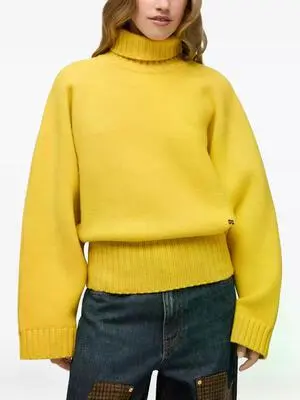 GANNI Turtleneck In Double Knit