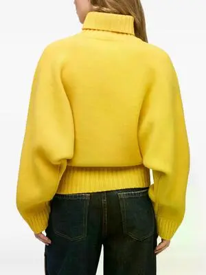 GANNI Turtleneck In Double Knit