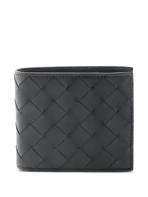 Bottega Veneta 2020s Intrecciato Bi-fold Wallet - Black