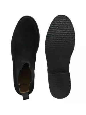 BOSS Suede Chelsea Boots With Signature Stripe Stitching