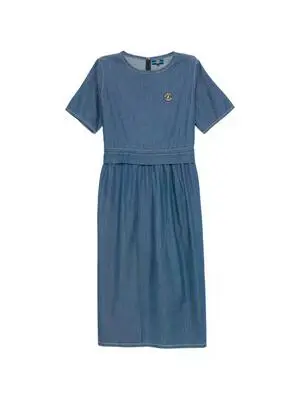 AGNES B. Chambray Dress - Blue