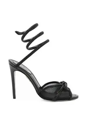 Rene Caovilla 105mm Lynette Sandals - Black