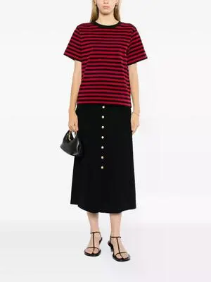 AGNES B. Striped Cotton T-shirt