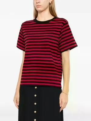 AGNES B. Striped Cotton T-shirt