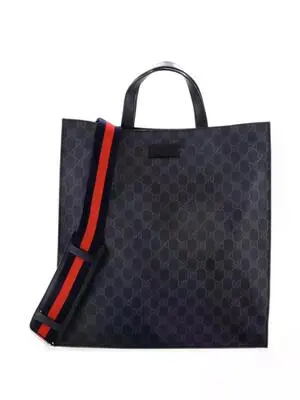 Gucci Convertible Soft Open Gg Coated Canvas Tall Tote Bag