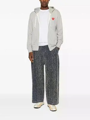 Play Comme Des Garcon Logo-patch Zip-up Hoodie