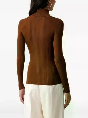 Elisabetta Franchi Ribbed Knit High Neck Sweater