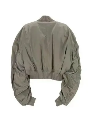 Rick Owens Ruched-sleeve Bomber Jacket - Grey