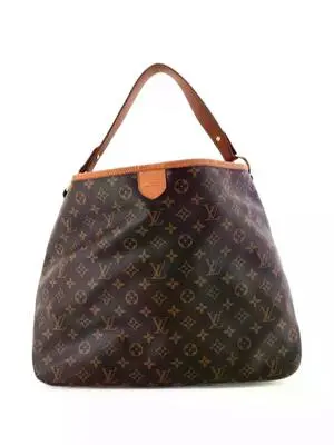 LOUIS VUITTON Delightful Handbag Monogram Canvas Mm Hobo Bag - Brown
