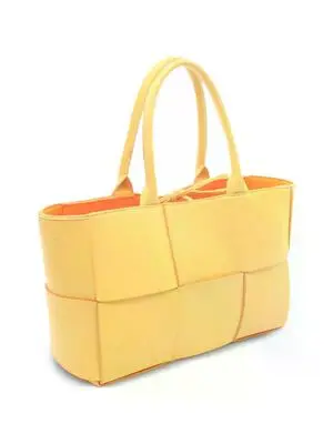 Bottega Veneta 2000s Small Arco Leather Tote Bag - Yellow