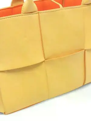 Bottega Veneta 2000s Small Arco Leather Tote Bag - Yellow