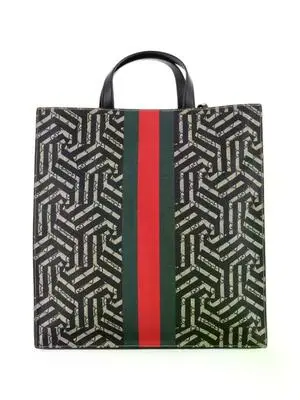 Gucci Convertible Soft Open Caleido Gg Coated Canvas Tote Bag