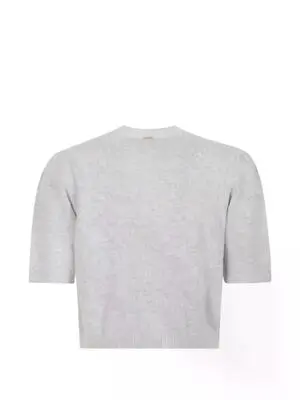 TWINSET Bow-embellished Short-sleeve Cardigan - Grey