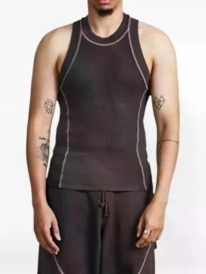 SAUL NASH Ribbed Contrast-stitch Vest