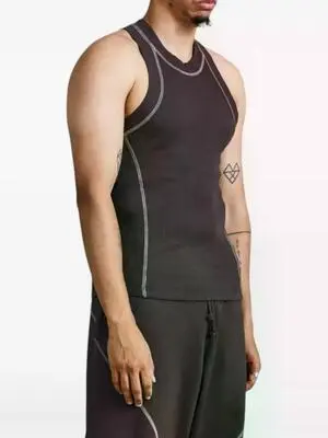 SAUL NASH Ribbed Contrast-stitch Vest