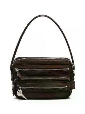 Acne Studios Multi-zip Suede Shoulder Bag