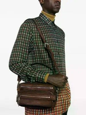 Acne Studios Multi-zip Suede Shoulder Bag
