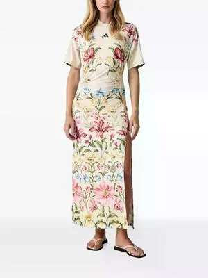 Adidas X Farm Rio Floral-print Maxi Dress - Neutrals