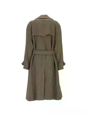 GOLDEN GOOSE Check-pattern Double-breasted Virgin Wool Coat