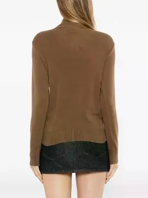 AGNES B. Quarter-zip Knitted Top