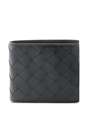 Bottega Veneta 2020s Intrecciato Bi-fold Wallet - Black