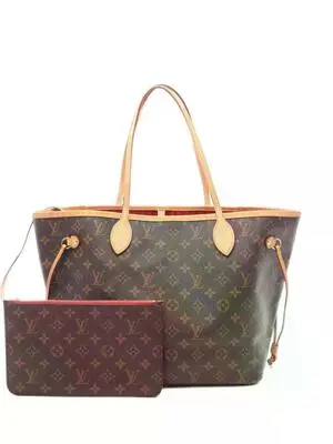 LOUIS VUITTON 2010s Mm Monogram Neverfull Tote Bag - Brown