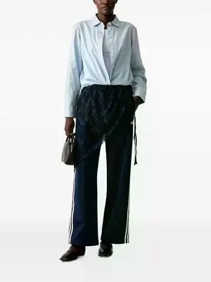 Adidas Lace-overlay Side-stripe Track Pants