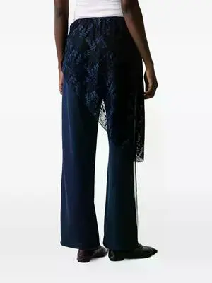 Adidas Lace-overlay Side-stripe Track Pants