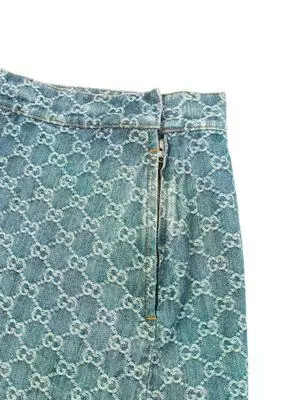 Gucci 2010s Gg Jacquard Mini Skirt