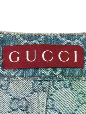Gucci 2010s Gg Jacquard Mini Skirt