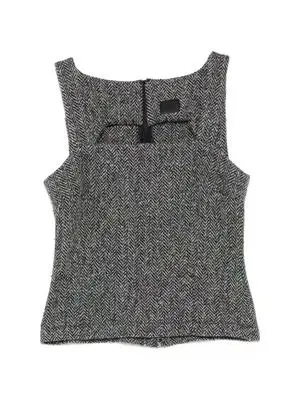 Dolce & Gabbana 2000s Herringbone Sleeveless Top