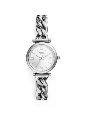 Fossil Carlie Curb-chain 28mm Watch - Silver