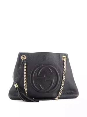 Gucci Soho Chain Strap Leather Shoulder Bag - Black