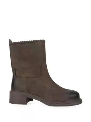 LINDA BAUMANN Burnished Whipstitch Trim Boots