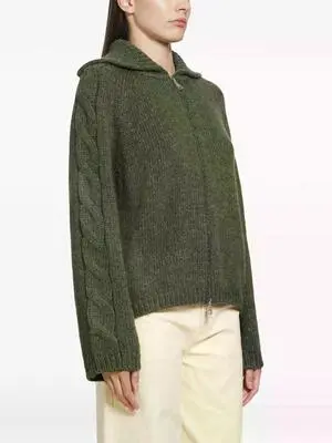 Moncler Cable-knit Zip-up Cardigan