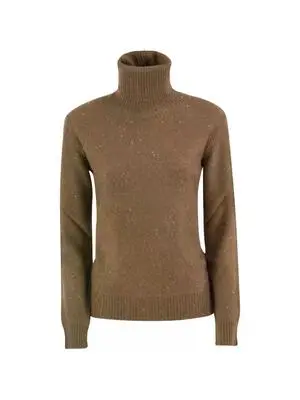 Fabiana Filippi Sequin-embellished Turtleneck Sweater - Brown