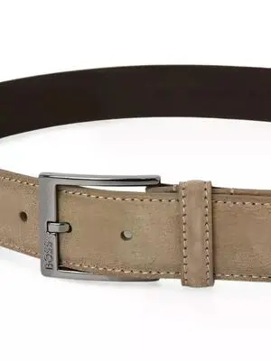 BOSS Suede-finish Buckle-fastening Belt