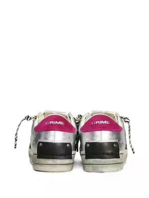 CRIME LONDON Sk8 Deluxe Glitter-panel Leopard-print Sneakers