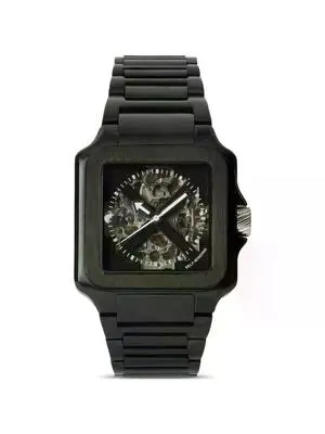 Off-White Proto Auto Watch With Transparent Construction - Black