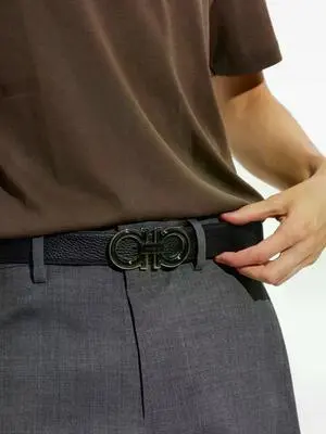 FERRAGAMO Reversible And Adjustable Gancini Belt