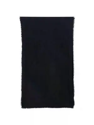 Tagliatore Jacquard-logo Frayed Scarf - Blue