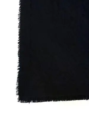 Tagliatore Jacquard-logo Frayed Scarf