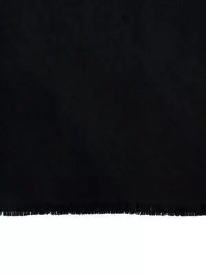Tagliatore Jacquard-logo Frayed Scarf