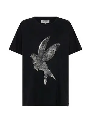 ONETEASPOON Bird Print T-shirt - Black