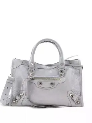 Balenciaga Le City Bag Leather Small Tote Bag - Grey