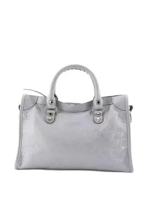 Balenciaga Le City Bag Leather Small Tote Bag - Grey