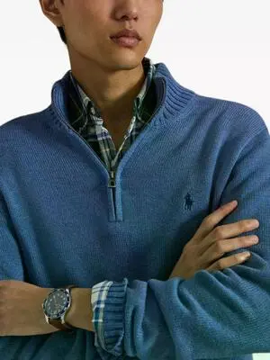 Polo Ralph Lauren Quarter-zip Cotton Mockneck Jumper