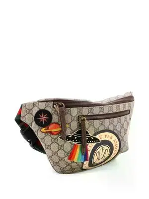 Gucci Courrier Zip Gg Coated Canvas With Applique Belt Bag