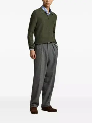 Polo Ralph Lauren Washable Wool Quarter-zip Jumper - Green