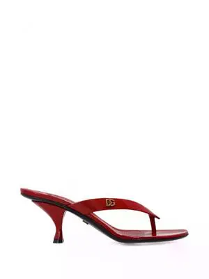 Dolce & Gabbana Dg Logo Patent Leather Sandals